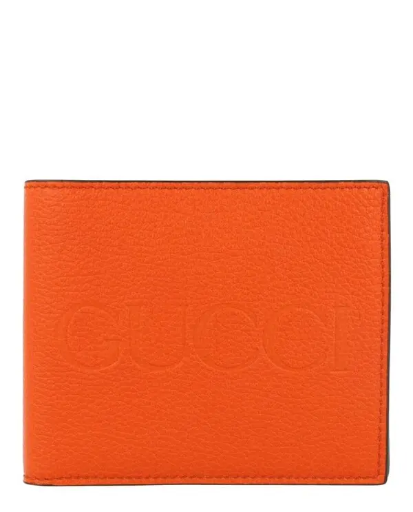 Gucci Pebbled Logo Wallet Orange - Multicolor