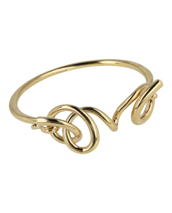 FERRAGAMO Gold Sculptural Bangle - Multicolor