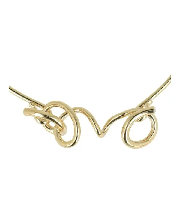 FERRAGAMO Gold Sculptural Semirigid Collar - Multicolor