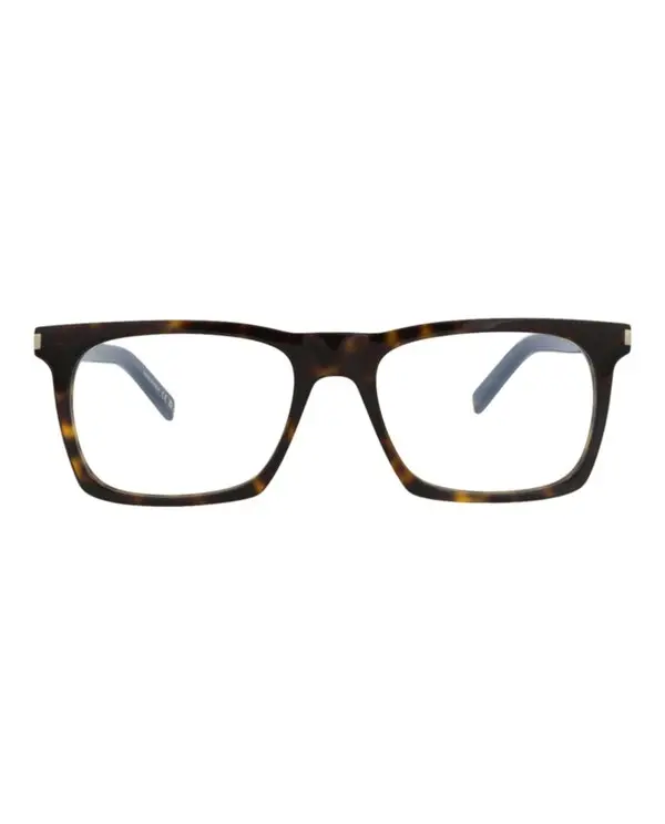 Saint Laurent Squareframe Acetate Optical Frames Havana Havana Transparent