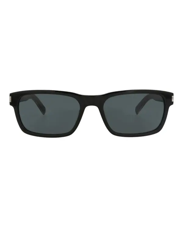 Saint Laurent Squareframe Recycled Acetate Sunglasses Black Crystal Black - Multicolor
