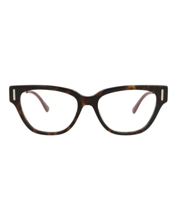 Gucci Squareframe Acetate Optical Frames Havana Silver Transparent