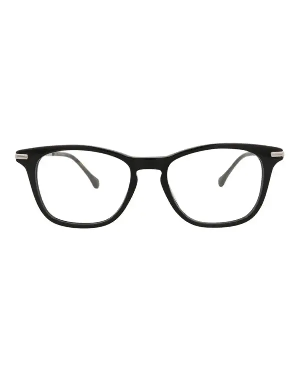 Gucci Squareframe Acetate Optical Frames Black Silver Transparent - Multicolor