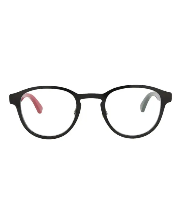 Gucci Roundframe Metal Optical Frames Black Black Transparent - Multicolor