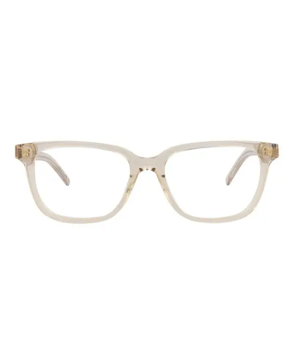 Saint Laurent Squareframe Recycled Acetate Optical Frames Nude Nude Transparent