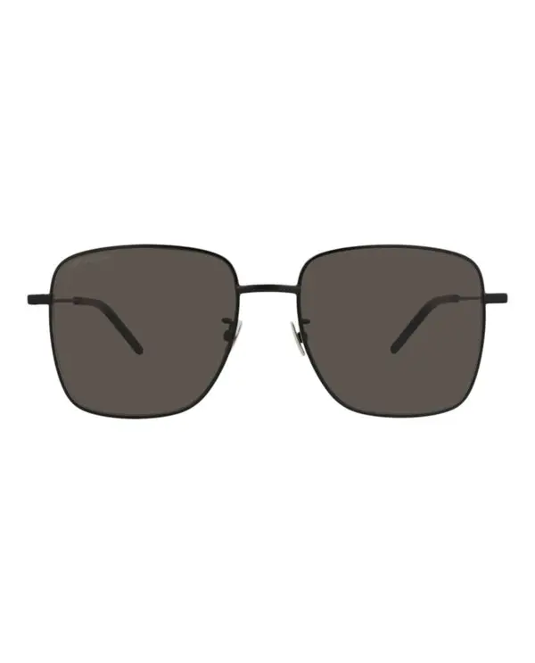 Saint Laurent Squareframe Metal Sunglasses Black Black Black - Multicolor
