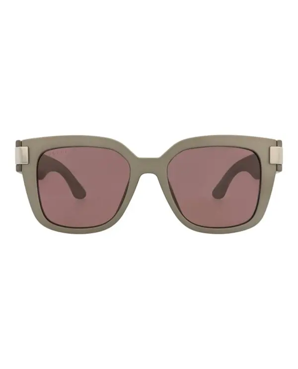 Gucci Squareframe Injection Sunglasses Grey Grey Brown - Multicolor