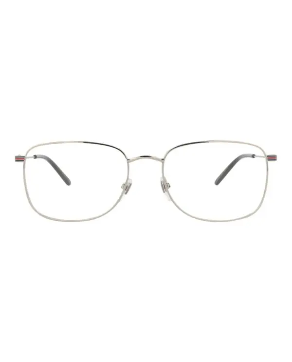Gucci Squareframe Metal Optical Frames Silver Silver Transparent - Multicolor