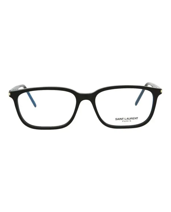 Saint Laurent Squareframe Acetate Optical Frames Black Black Transparent