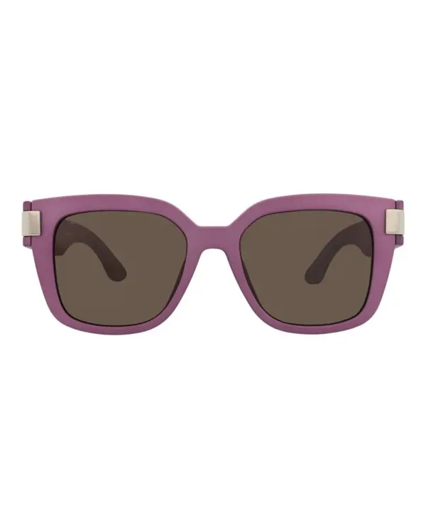 Gucci Squareframe Injection Sunglasses Violet Violet Brown - Multicolor