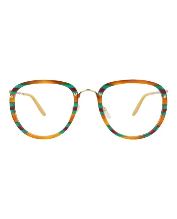 Gucci Squareframe Acetate Optical Frames Havana Gold Transparent - Multicolor
