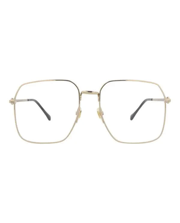Gucci Squareframe Metal Optical Frames Gold Gold Transparent - Multicolor