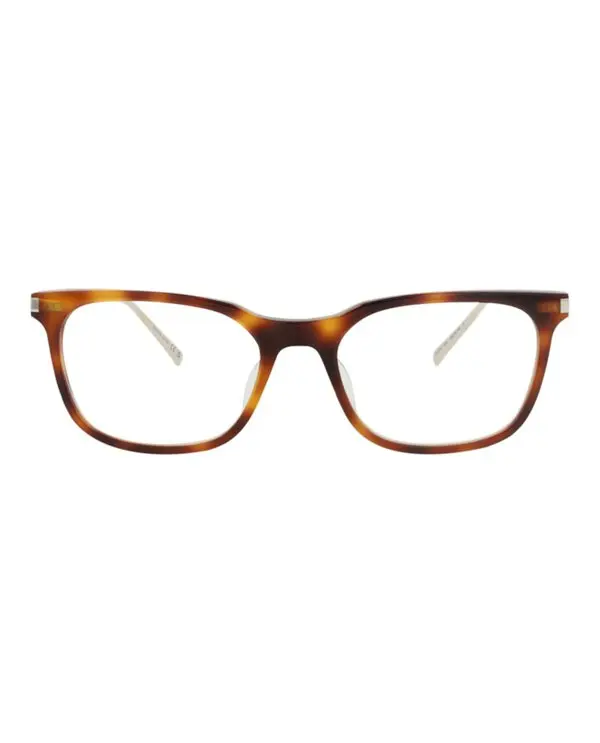 Saint Laurent Squareframe Recycled Acetate Optical Frames Havana Gold Transparent - Multicolor