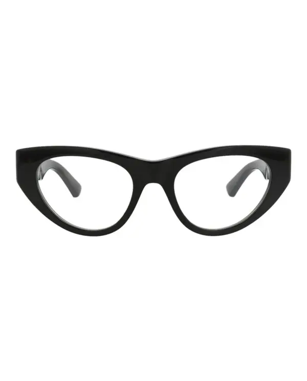Bottega Veneta Cat Eyeframe Acetate Optical Frames Black Black Transparent