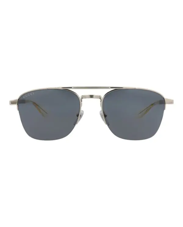 Gucci Aviatorstyle Metal Sunglasses Silver Silver Grey - Multicolor
