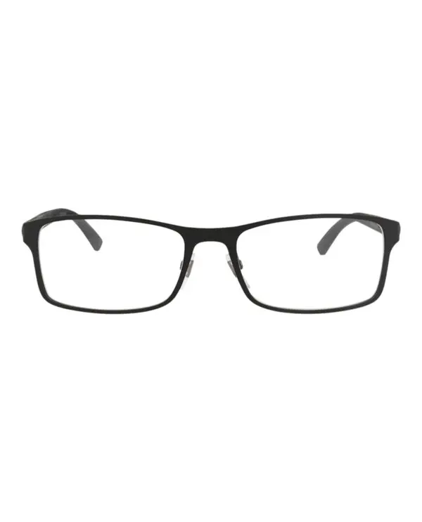 Gucci Squareframe Metal Optical Frames Black Black Transparent - Multicolor