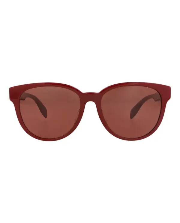 Alexander McQueen Roundframe Acetate Sunglasses Red Red Red