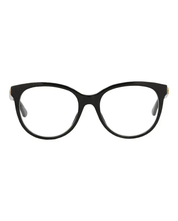 Gucci Roundframe Acetate Optical Frames Black Transparent - Multicolor