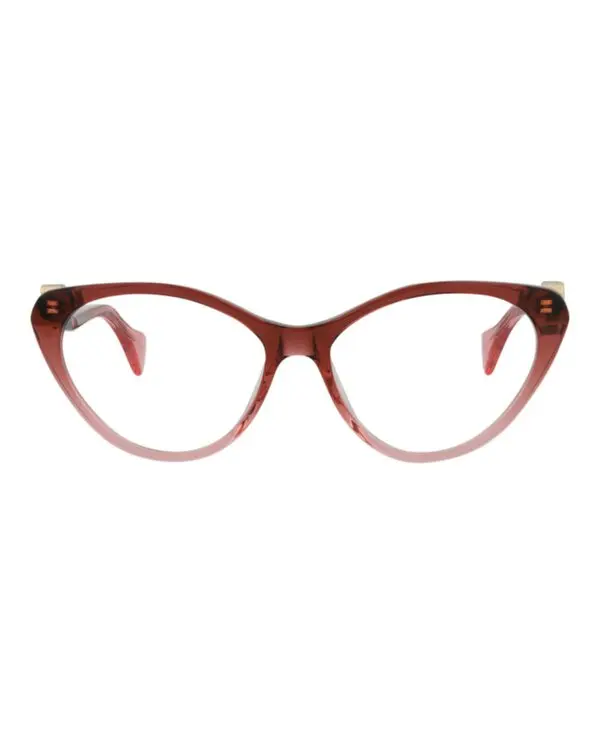 Gucci Cat Eyeframe Acetate Optical Frames Burgundy Burgundy Transparent - Multicolor
