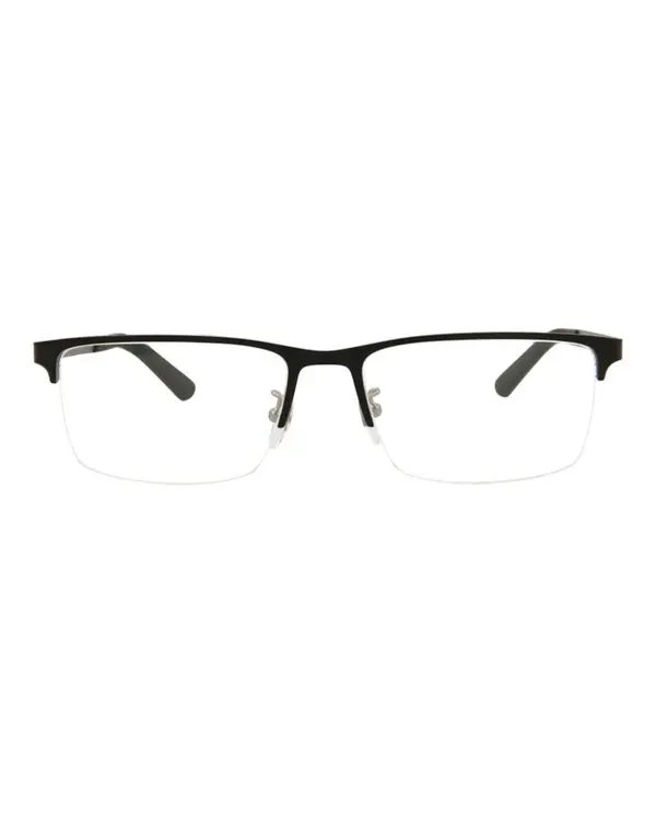 Gucci Squareframe Metal Optical Frames Black Black Transparent - Multicolor