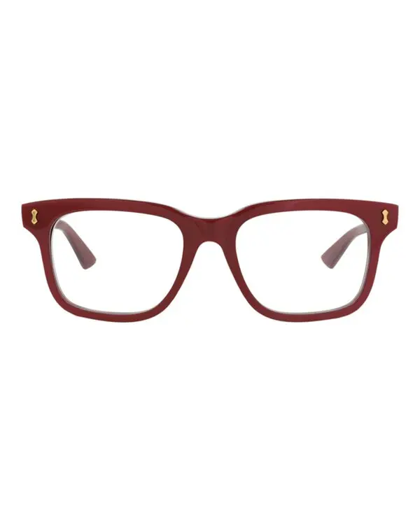 Gucci Squareframe Recycled Acetate Optical Frames Burgundy Burgundy Transparent - Multicolor