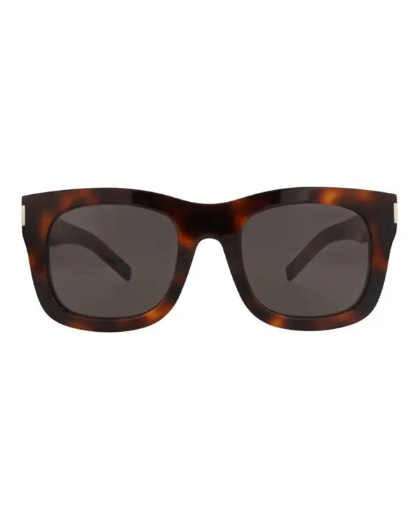 Saint Laurent Squareframe Recycled Acetate Sunglasses Havana Havana Black - Multicolor