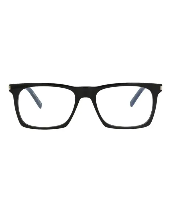 Saint Laurent Squareframe Acetate Optical Frames Black Black Transparent