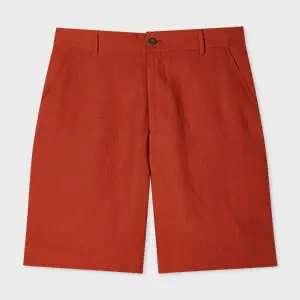 Paul Smith Rust Red Linen Shorts