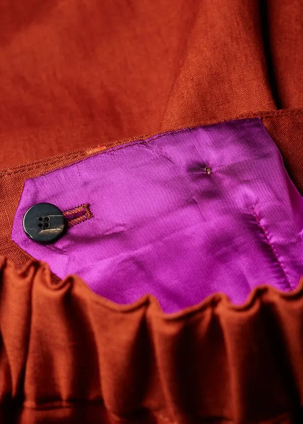 Paul Smith Rust Red Linen Shorts