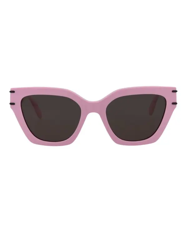 Alexander McQueen Cat Eyeframe Recycled Acetate Sunglasses Pink Pink Grey - Multicolor