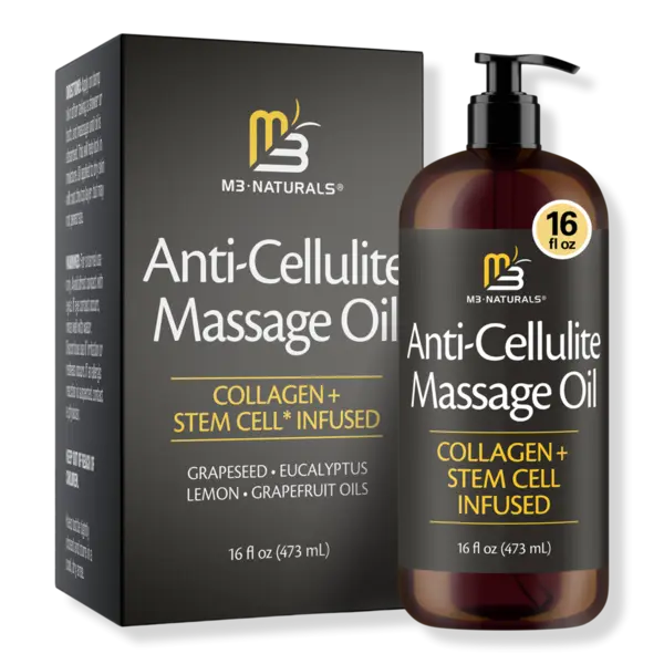 M3 NATURALS Anti Cellulite Massage Oil Skin Tightening Body Oil - One-color