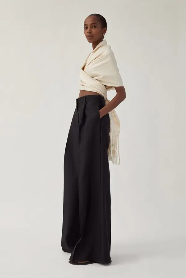 HEIRLOME Laurence Wide-leg Pleat Tailored Trousers