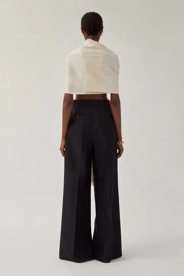 HEIRLOME Laurence Wide-leg Pleat Tailored Trousers