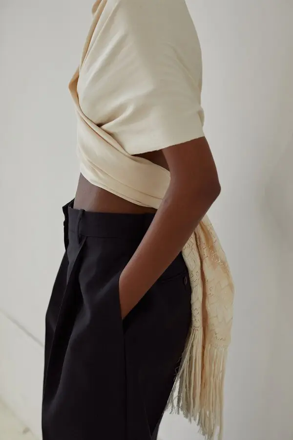 HEIRLOME Laurence Wide-leg Pleat Tailored Trousers
