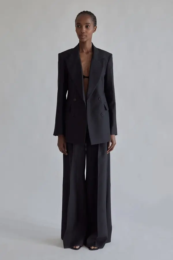 HEIRLOME Laurence Wide-leg Pleat Tailored Trousers