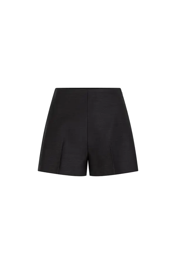 HEIRLOME Saskia Textured Silk And Wool Shorts