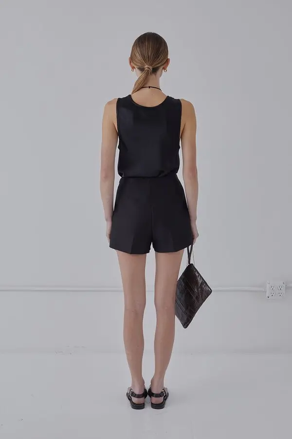 HEIRLOME Saskia Textured Silk And Wool Shorts