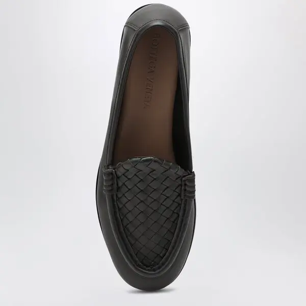 Bottega Veneta Silenzio Loafers In Espresso Lambskin Leather - Brown