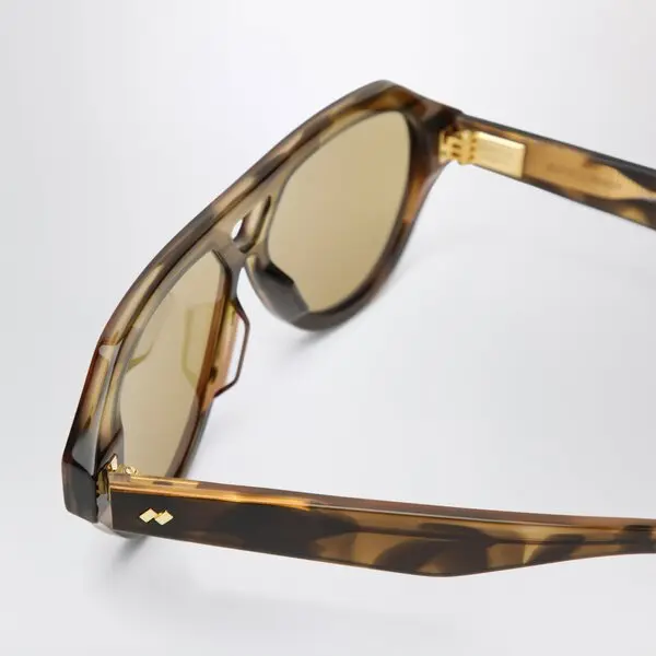 Bottega Veneta Dizzy Aviator Sunglasses In Recycled Acetate - Brown