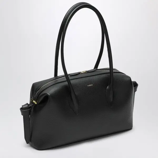 Yuzefi Brioche Duffle Bag In Pebble-grained Leather - Black