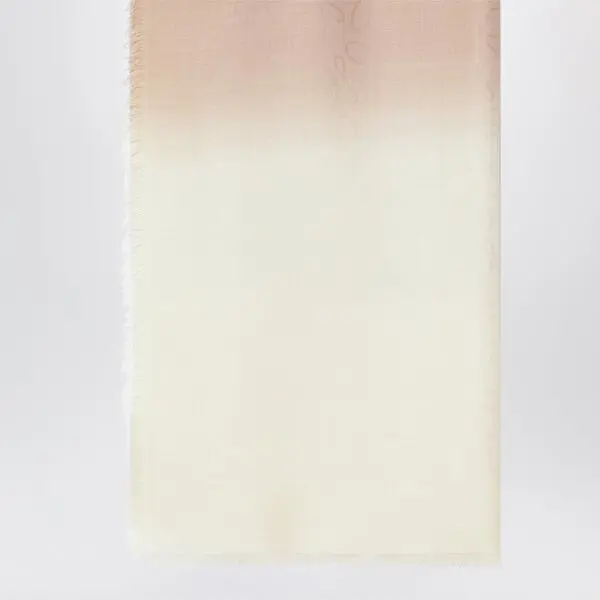 Loewe Wool And Silk Jacquard Scarf With Fringe