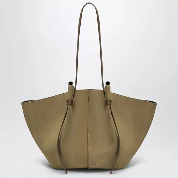Yuzefi Large Mochi Suede Shoulder Bag - Green