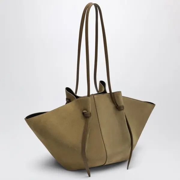 Yuzefi Large Mochi Suede Shoulder Bag - Green