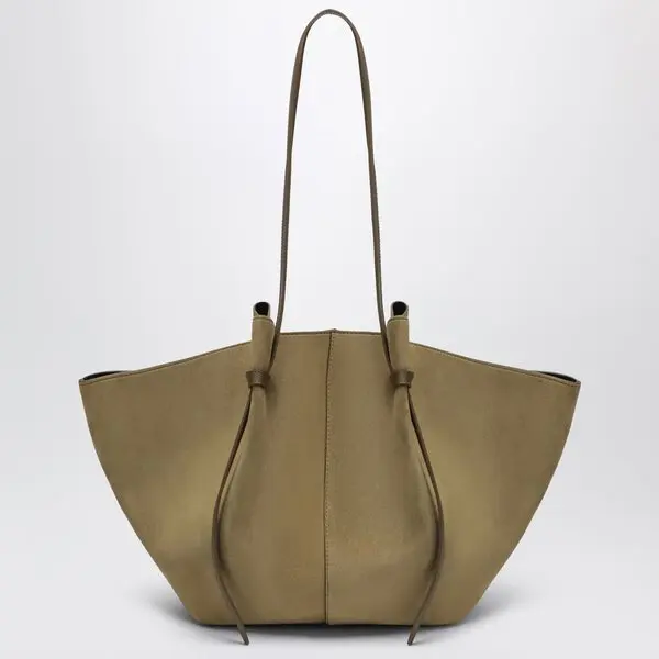 Yuzefi Large Mochi Suede Shoulder Bag - Green