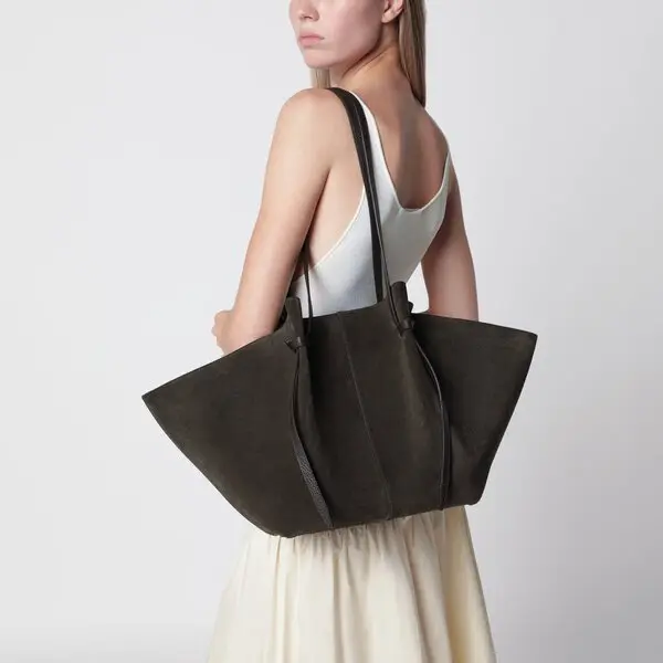 Yuzefi Mochi Bag In Suede Leather - Brown