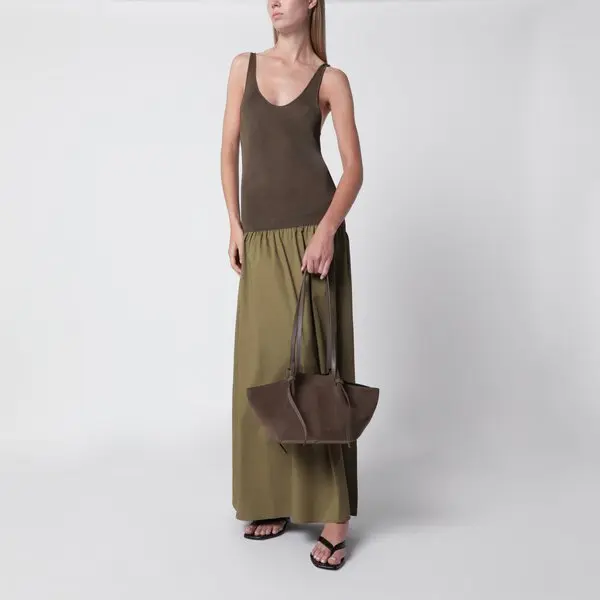 Yuzefi Mochi Bag In Nutmeg Suede Leather