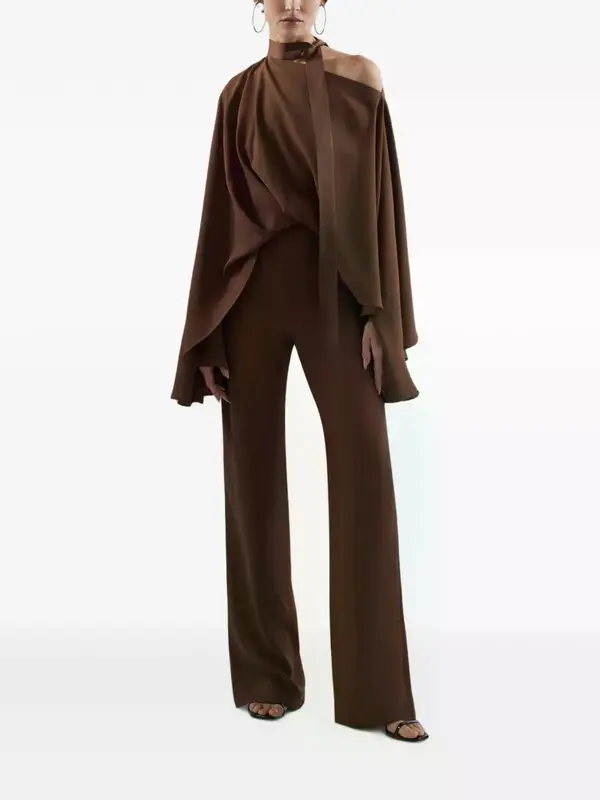 TALLER MARMO Brooks Draped Jumpsuit - Brown