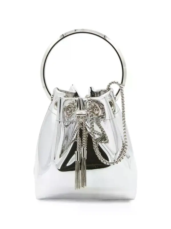JIMMY CHOO Mini Bon Bon Bucket Bag - Silver