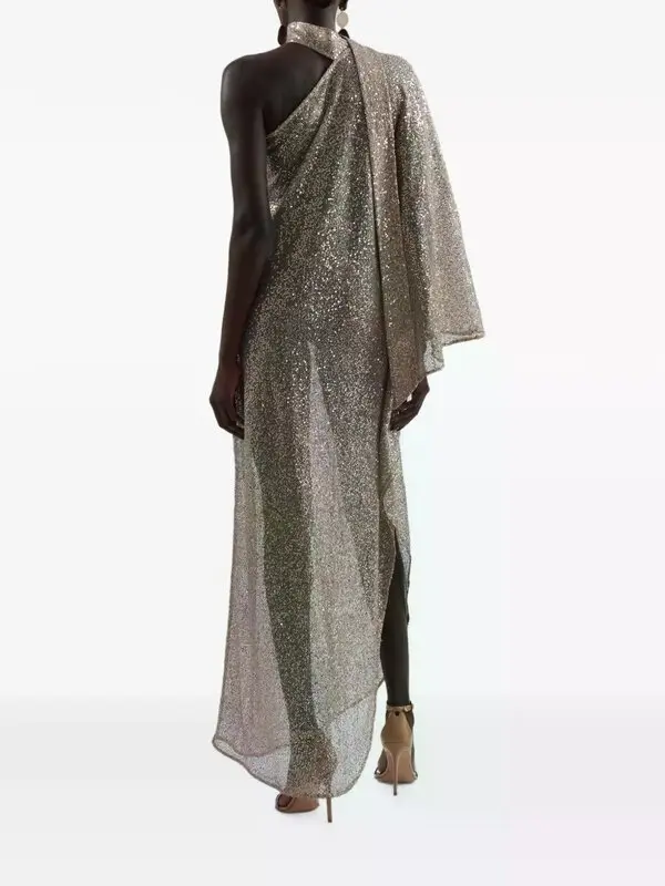 TALLER MARMO Ubud Disco Sequin-embellished Dress - Neutrals