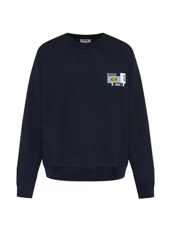 Moschino Patch Sweatshirt - Blue